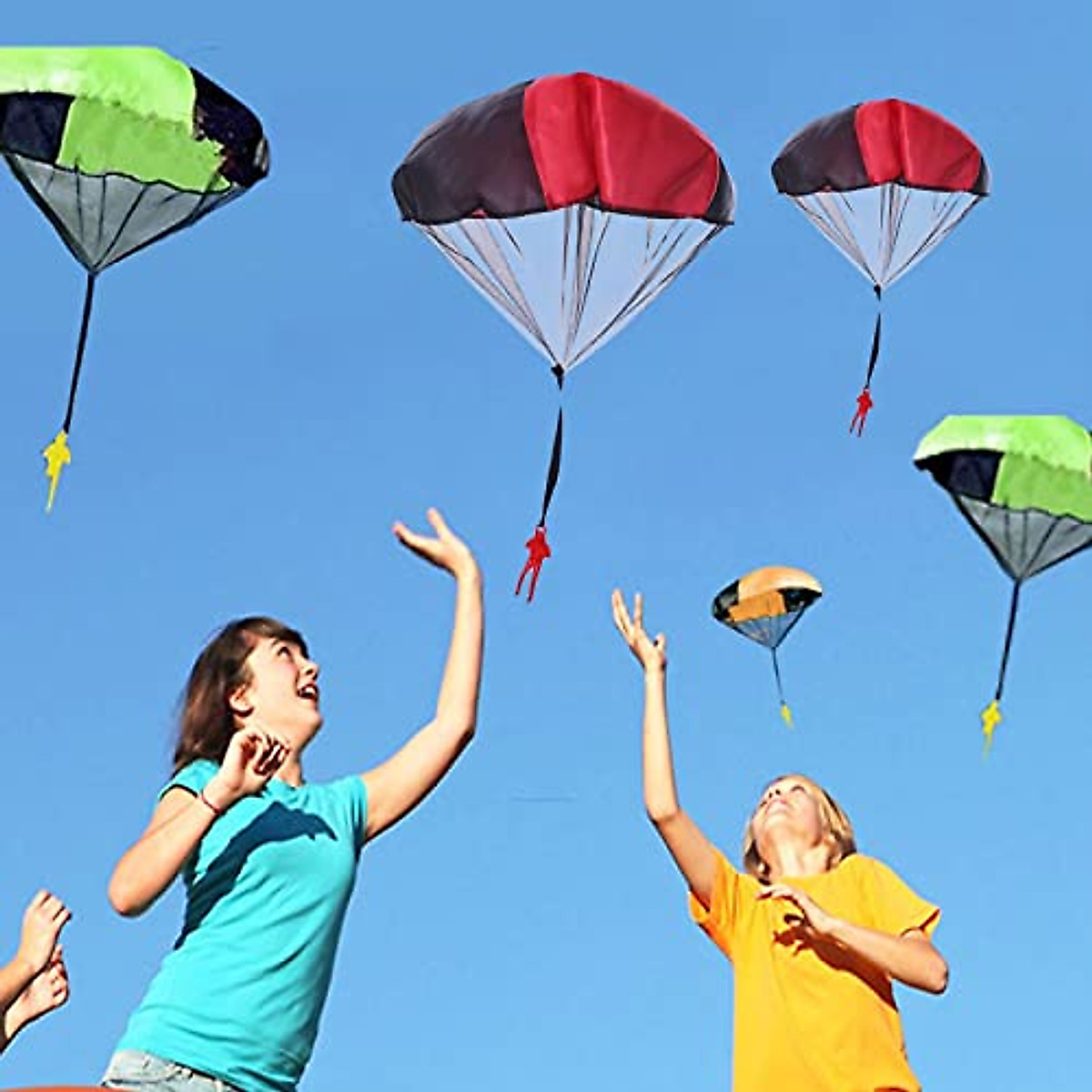 Parachute Toys for Kids, Tangle-Free Throwing Toy Parachute Men, Outdoor Toys Flying Toys for Boys Girls Birthday Gifts Christmas Stocking Stuffers Party Favors Easter Basket Stuffers 3 Pieces Set (Y