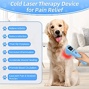 MBBQNN Cold Laser Therapy Device for Pain Relief, 16*660+2*860+2*940 Light Therapy for Pet, Low Level Laser Therapy, Red Light Therapy for Dogs, Muscle & Joint Pain Relief, Spinal, Reduce Inflammation
