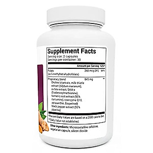 Dr. Berg's Liver Cleanse Detox & Repair Capsules - Liver Support Supplement with Milk Thistle, Ox Bile,Turmeric and Other Unique Liver Care Nutrients - Herbal Liver Health Formula 60 Caps