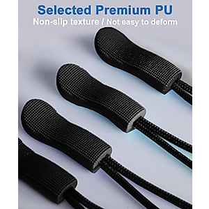 Zipper Pull, Upgraded Zipper Pull Replacement (24 Pack), Universal Replacement Zipper Pull, Zipper Tab Replacement, Small Zipper Pulls for Backpacks, Luggage, Clothes, Jacket, Purse, Boot (Black)