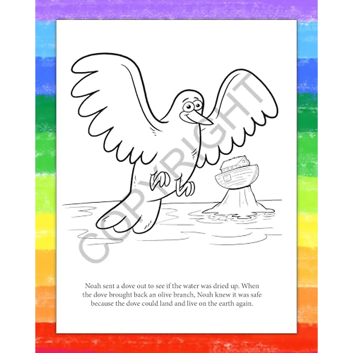 ZOCO - Noah's Ark - Religious Coloring Books (25 Bulk Pack, Without Crayons) - Christian Activity Books for Kids - Sunday School Crafts