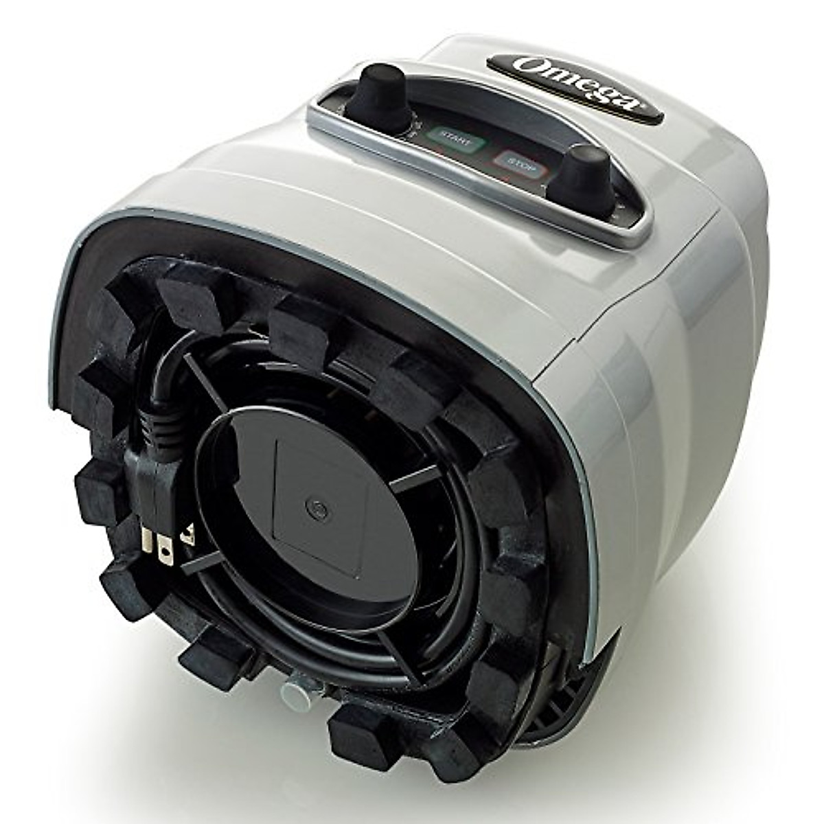 Omega 3HP Blender 64 OZ BPA Free Container Creates Delicious Smoothies Features Stainless Steel Blades & 10-Speeds Plus Pulse Includes Plunger & Recipe Book, 1400-Watt, Silver