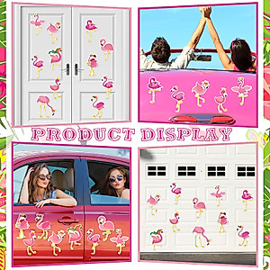 Geiserailie 10 Pieces Summer Flamingo Magnet Cute Cruise Door Magnets Pink Flamingo Fridge Sticker Magnetic Refrigerator Protector Car Decals for Kitchen School Office Whiteboard