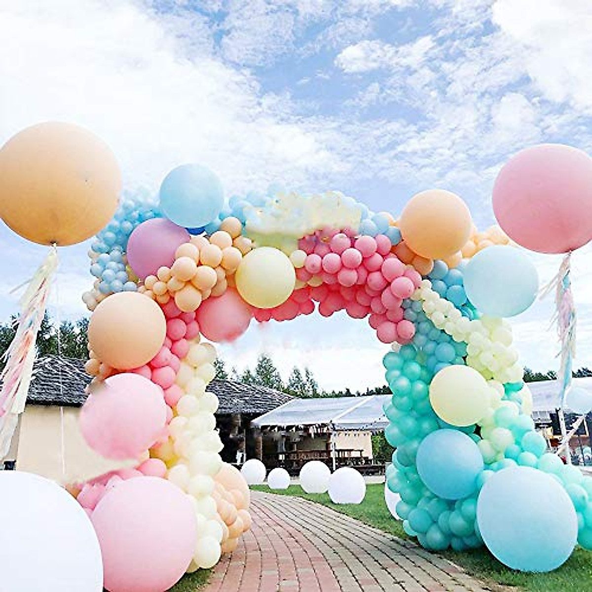 18 inch Pastel Balloons for Parties 10 pcs Macaron Latex Balloons for Birthday Wedding Engagement Anniversary Christmas Festival Picnic or any Friends & Family Party Decorations-pastel pink