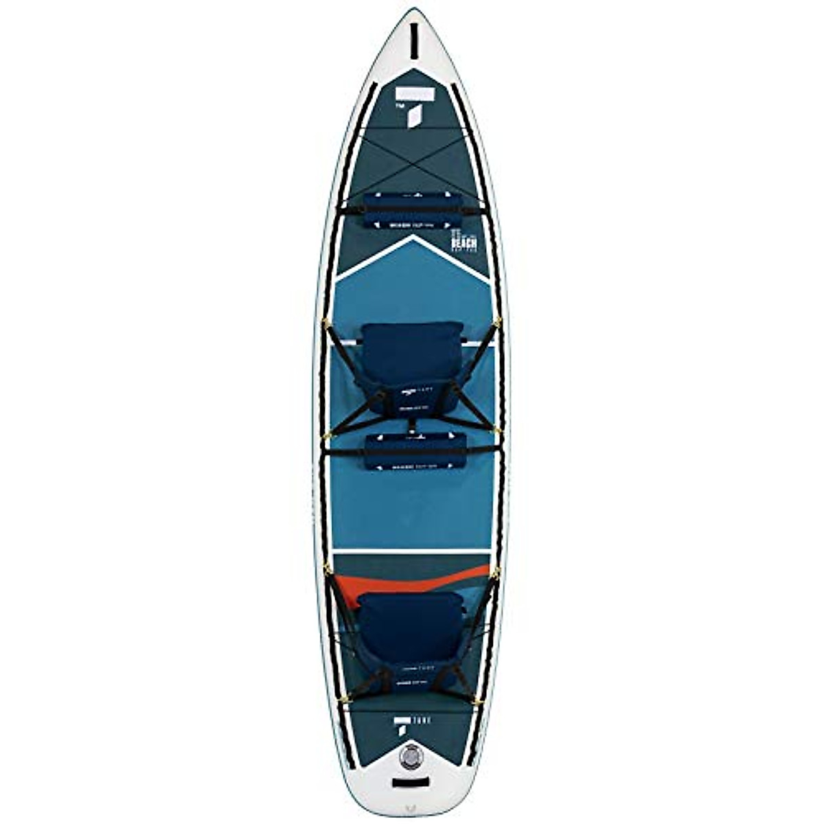 TAHE 11'6 Beach SUP-Yak 2-in-1 Tandem Inflatable Kayak + Paddle Board Complete Package,Blue