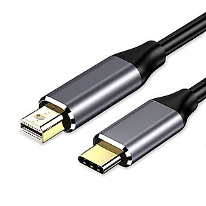 vienon 6FT USB C to Mini DisplayPort Cable, 4K@60Hz Type C(Thunderbolt 3/4) to Mini DisplayPort Cable Compatible with iPhone 15,MacBook Pro/Air/iMac/Mac Mini/Surface etc (Not for Thunderbolt 1/2)