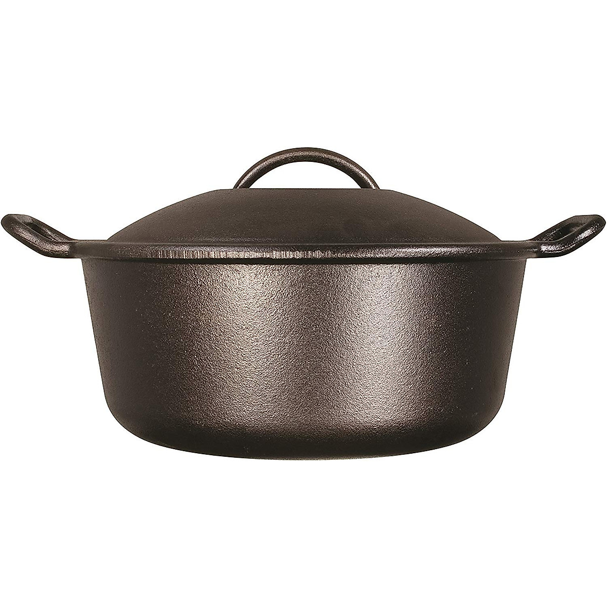 Lodge BOLD 7 Quart Seasoned Cast Iron Dutch Oven, Design-Forward Cookware,Black