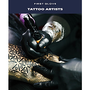 FIRST GLOVE Volt 2X-Large 900 Ct. 6 Mil Black Nitrile Disposable Gloves - Food Safe Disposable Gloves, Disposable Cleaning Gloves, Micro Textured Gloves for Enhanced Grip, Latex Free Gloves