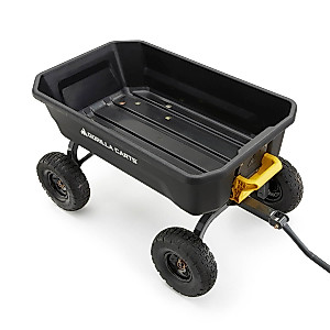 Gorilla Carts 4GCG-NF 4 Cu. Ft. Poly Garden Dump Cart with No-Flat Tires, Black (Amazon Exclusive)