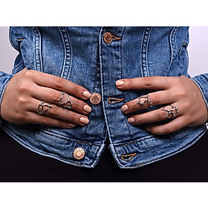 18K Gold Plated Sterling Silver Bezel Set Constellation Zodiac Rings - Gemini (May 21 - Jun 20）