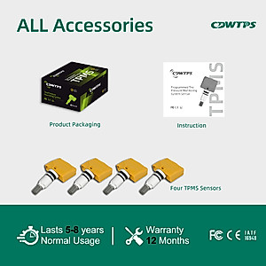 TPMS Sensor,315MHz Tire Pressure Monitor System 4-Pack for Nissan| Infiniti| Suzuki Replace# 407001AA0B 40700CD001 40700JK01A 0700JA01B