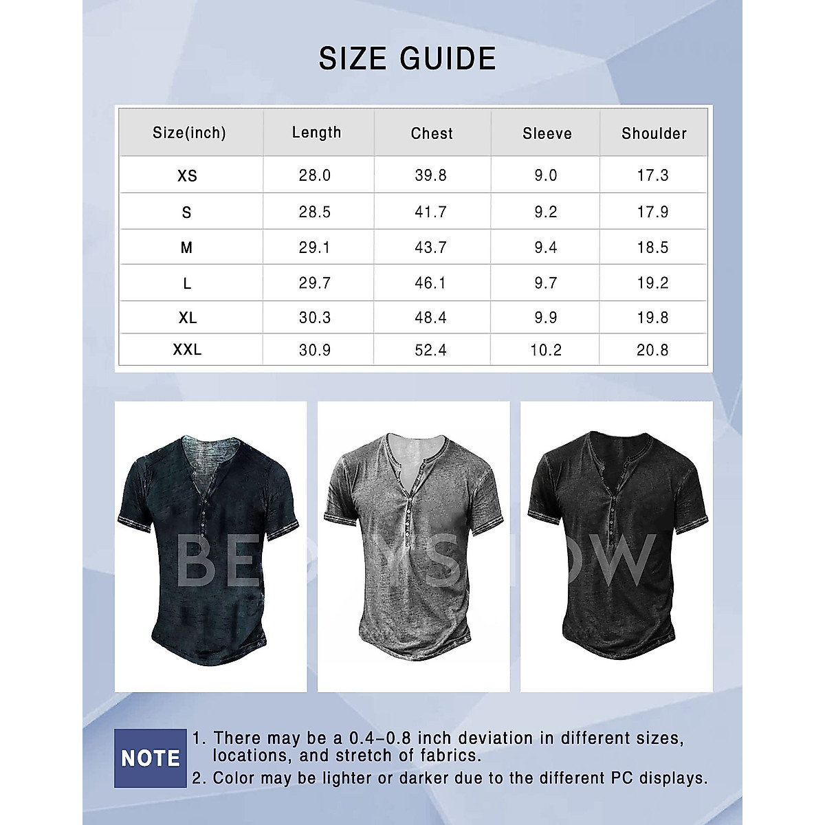 Mens Distressed Henley Shirts Front Placket Retro Short Sleeve Tee Shirts Casual Button Down Washed T-Shirts for Men