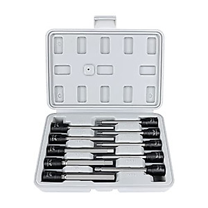 Extra Long Allen Wrench Hex Bit Socket Set (10 Pack) - Long 6" Hex Bit in 3/8" Drive Sizes: 1/16", 1/8", 5/32", 3/16", 7/32", 1/4", 5/16", 3/8", 7/16", 1/2"