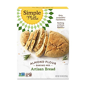 Simple Mills Almond Flour Baking Mix, Artisan Bread Mix - Gluten Free, Plant Based, Paleo Friendly, 10.4 Ounce (Pack of 1)