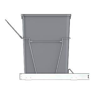 Single Pullout Trash Can for Under Kitchen Cabinets Include Single 35QT Trash Bin Doesn't Include Door Fittings, Bottom-Mount Recycling Bin