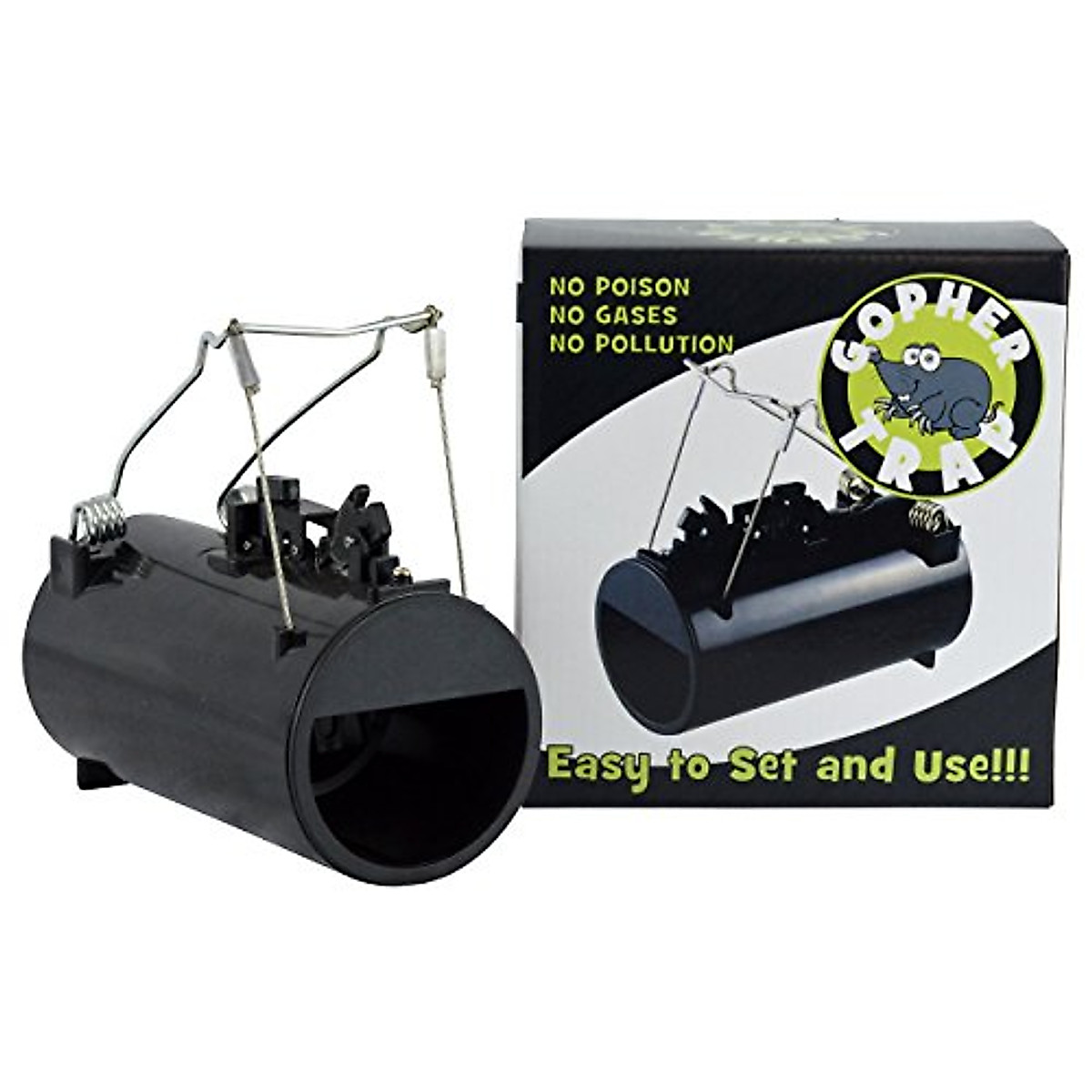 Southern Homewares Black Hole Gopher Rodent Trap Pest Control Reusable Rugged Plastic