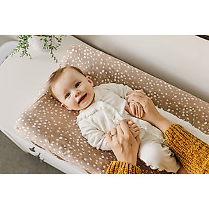Copper Pearl Premium Knit Changing Pad Cover Soft, Stylish, and Universal Fit for All Standard Diaper Changing Pads, Trendy Design Changing Pad Covers, Fawn