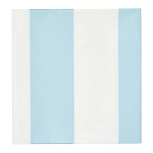 3 Pack Light Blue and White Striped Tablecloth, Disposable Table Cover for Summer Beach Theme Party Decorations (54 x 108 in)