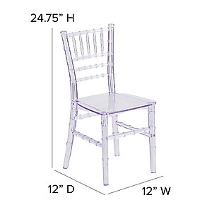 Flash Furniture HERCULES 10 Pack Childâ€™s Transparent Crystal Resin Party and Event Chiavari Chair for Commercial & Residential Use