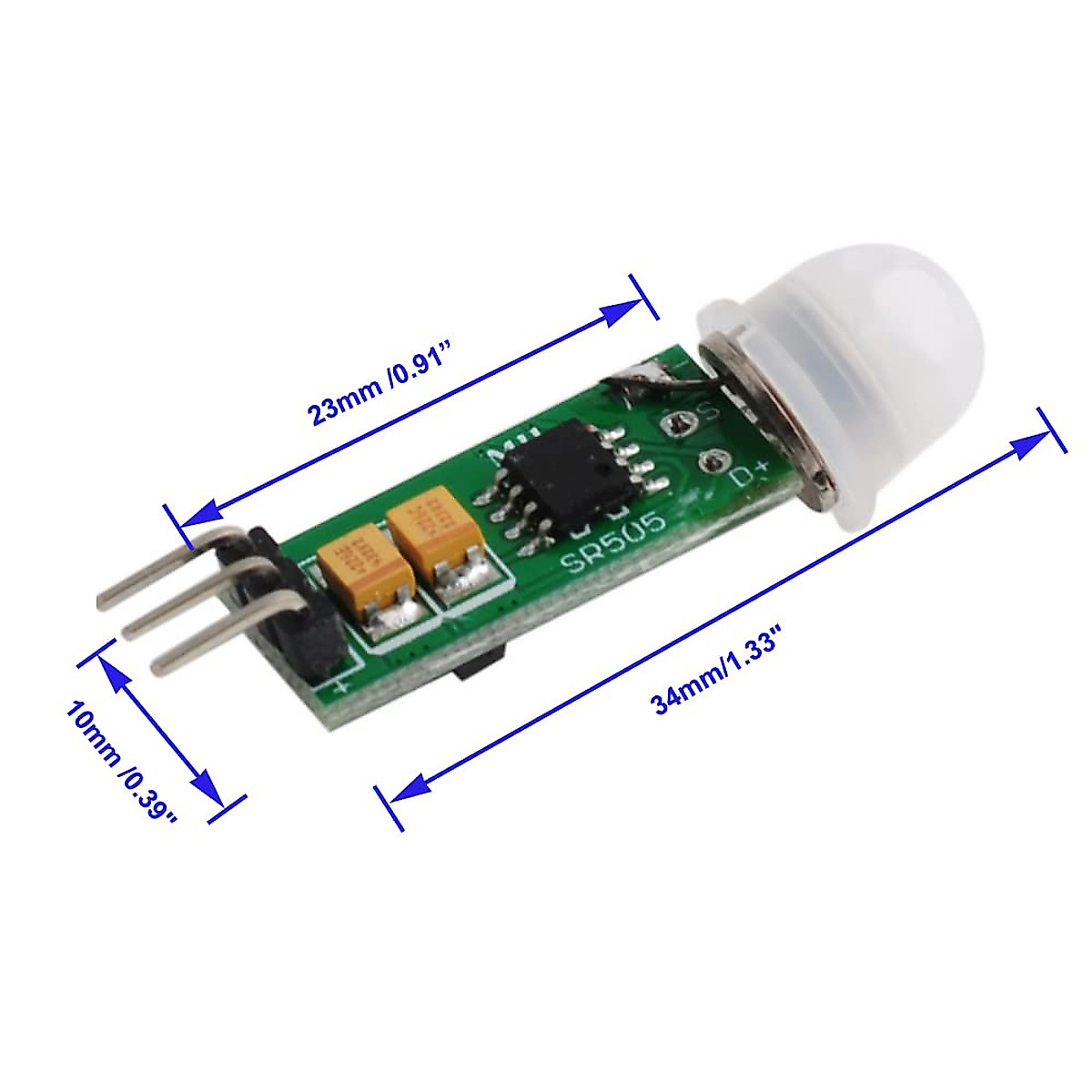 Stemedu HC-SR505 Mini Infrared PIR Motion Sensor, Micro IR Pyroelectric Human Movement Detector Sensors Module (Pack of 5)