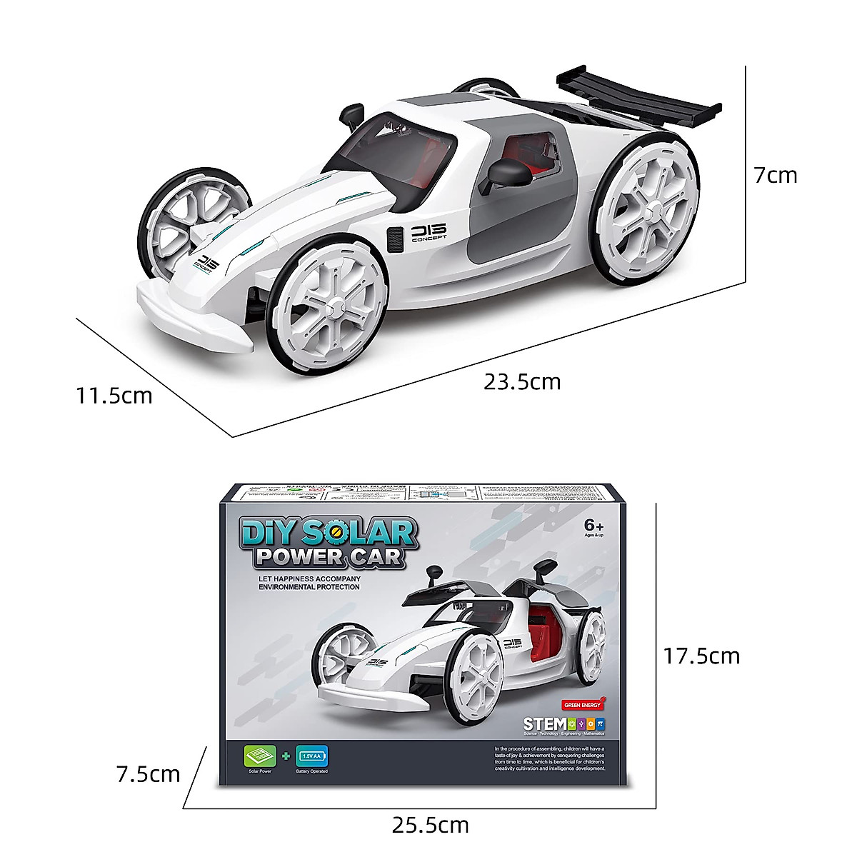 MDGZY STEM DIY Car Toys, Educational Solar Power Car Science Assembly Vehicle Kit for Kids, Building Toy for Preschool Kids Aged 6-10, Gift for Teens, Boys & Girls