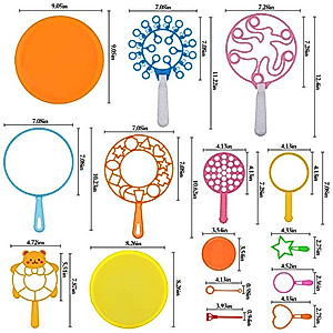 B bangcool Bubble Wands Set - Big Bubbles Wand Funny Bubbles Maker with Tray, Nice for Outdoor Playtime & Birthday Party & Games, Suitable for All Age People