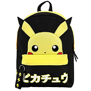 Bioworld Pokemon Pikachu Anime Cartoon Yellow & Black Polyester Tech Backpack