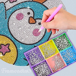 Framendino, 9 Pack Diamond Art Painting Bead Trays Plastic Bead Sorting Tray Organizer Storage Containers for Rhinestones Beads DIY Craft Tool