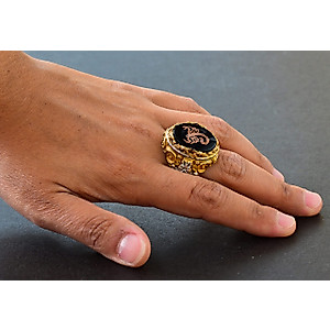 Men's Sterling Silver Ring - Gold Plated Ring - Signet Ring (Scorpion)