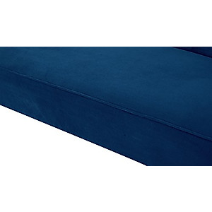 Jennifer Taylor Home Becca Channel and Button Tufted Settee, Navy Blue