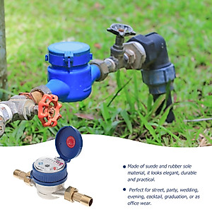 VILLCASE Water Flow Meter TS- S300E Water Meter Accurate Long Time Cold Water Meter, 3/4 NPT Couplings, Measuring in Cubic Meter Garden Water Meter