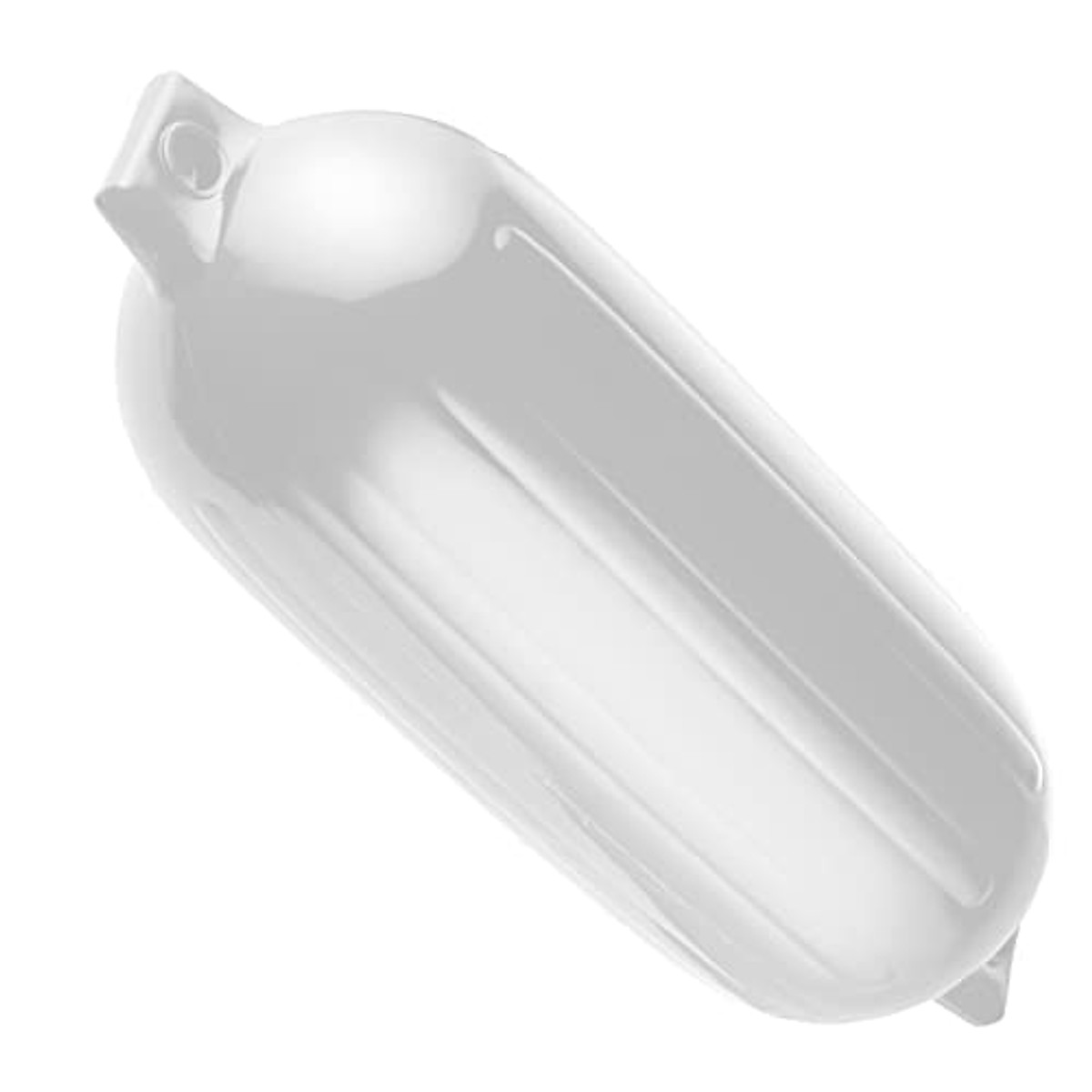 VOYOCHT 8.5 x 27 Inches Twin Eyes Ribbed Boat Fenders 4 Pack Boat Fenders Bumpers with Lines and Pump to Inflate for Docking (White)