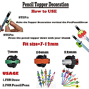 Papacharms Lot Random Different Decorative Pencil Toppers 55Pack Cute Cool Pencil Topper Decorations Bulk PVC Pen Toppers Charm for School Prize Supplies Classroom Reward Students Gifts