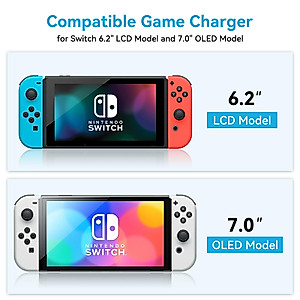 NEWDERY External Battery Station for Nintendo Switch/Switch OLED, 10000mAh Backup Charger Case Support PD Quick Charging with 2 Extra Game Card Slots Adjustable Kickstand for Nintendo Switch