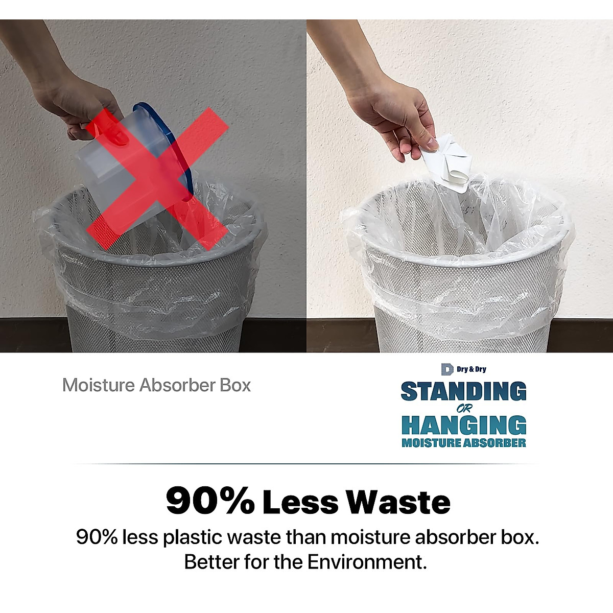 Dry & Dry 8 Packs Standing Moisture Absorbers to Control Excess Moisture for Basements, Closets, Bathrooms, Laundry Rooms - Moisture Absorbers Moisture Absorbers