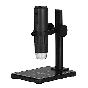WHYATT WiFi Wireless Digital Microscope Handheld Portable Microscope Camera 50X to 1000X Magnification 8 Adjustable LED Lights Compatible with iOS Android Smartphone Tablet Computer