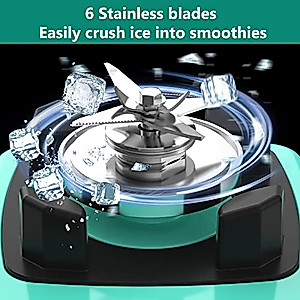 OMMO Blender 1800PW, Professional High Speed Countertop Blender with Durable Stainless Steel Blades, 60oz BPA Free Blender for Shakes and Smoothies, Nuts, Ice and Fruits, Dishwasher Safe (Blue)