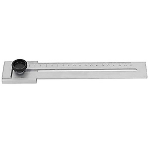 Sliding Line Ruler Precision Carbon Steel Ruler Woodworking Parallel Ruler Marker Gauge Marking Tool for Mechanical Processing Marking with Slide Stops(200mm)