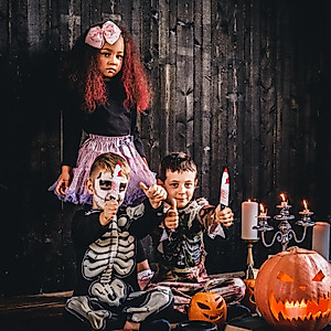 Molain Halloween Fake Knife Prop, 12inches Bloody Fake Knife, Pretend Cosplay Fake Knife, Halloween Fancy Dress Accessory Prop Knife, Halloween Classic Horror Props Kills Butcher Knife Prop