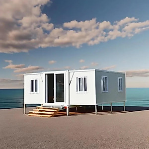 Slide Out Durable Prefabricated Mobile Luxury Villa 20ft 30ft 40ft Expandable Container House with 2 Bedrooms