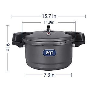 WantJoin Pressure Cooker, Pressure Canner with 8 Quart Hard Anodized, For All Cooktops,Induction Compatible Cookware with Spring Valve Safeguard Devices