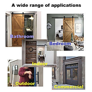 Heavy Duty Barn Door Handle Set, Large Rustic, for Gates Garages Sheds Furniture (Aluminum 12" Handle)