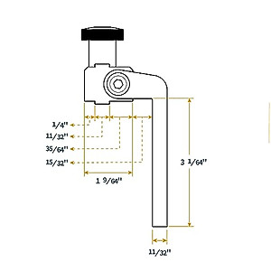 POWERTEC 71888 T-Track Knobs Kit and 3" Fence Flip Stop, with 1/4"-20 x 1-1/2" Hex Bolts & 1/4" Washers, T Track Kit, T Track Accessories for Woodworking Jigs and Fixtures