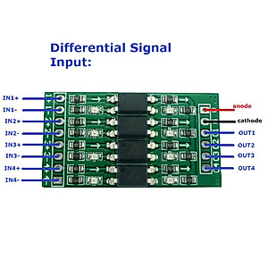 4channels in 3.3V Out 3.3V Digital Logic Level Conversion Module PNP/NPN to NPN Optical Isolation Board (4)