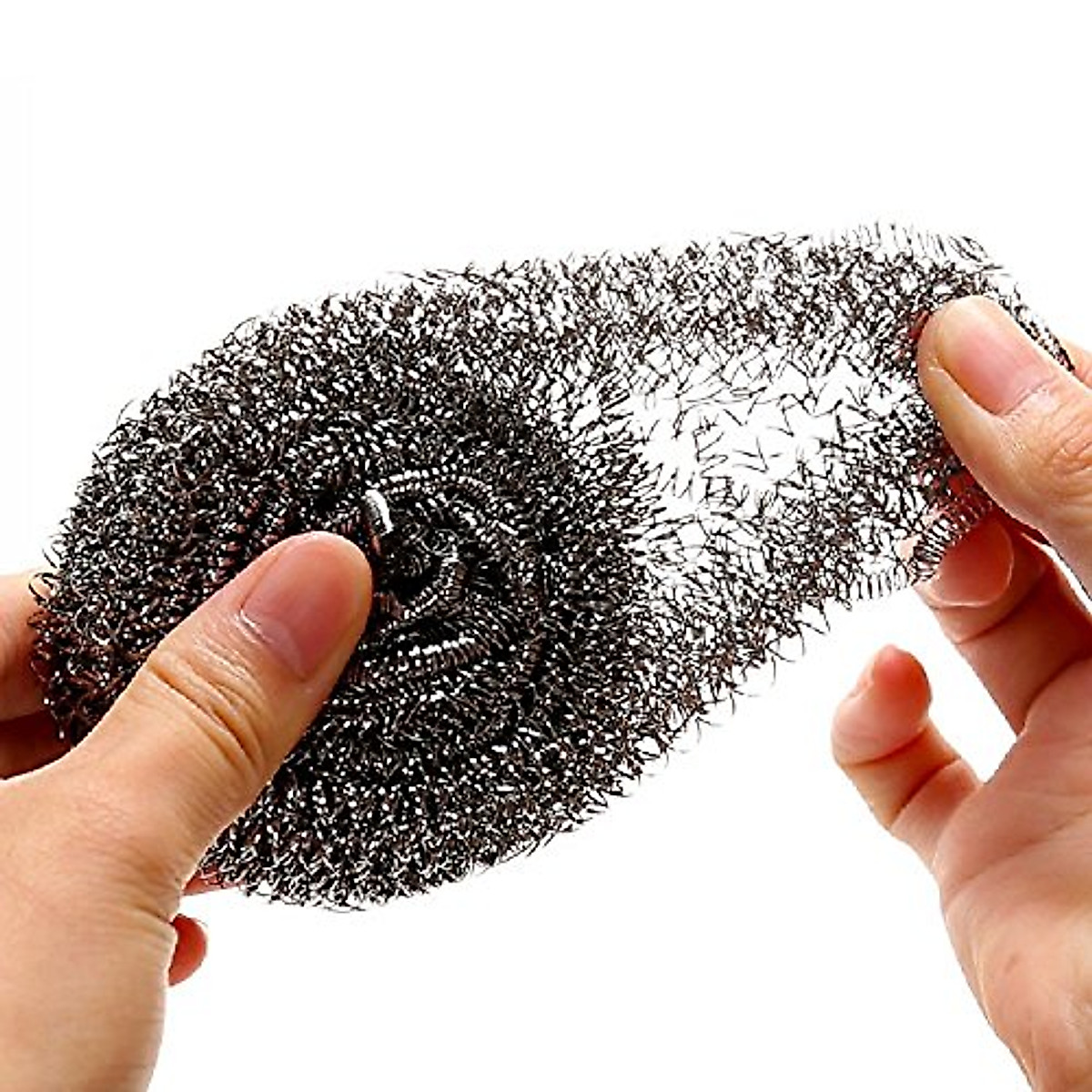 12 Pcs Stainless Steel Wool Scrubber, Steel Wool Soap Pads, Steel Wool Scrubber forKitchens, Bathroom Cleaning Dishes Pans Pots Ovens Grills