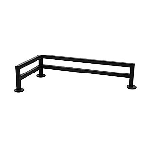 Teak Tuning Fence Style, L-Shaped Fingerboard Rail, 11" - Custom Designed by Teak Tuning - Premium Solid Steel Construction, Matte Powder Coated Finish in Black - Superior Non-Slip Foam Feet
