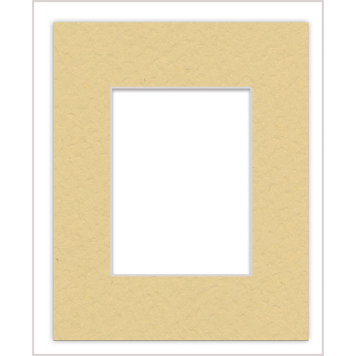 12x18 Mat Bevel Cut for 11x17 Photos - Acid Free Marzipan Beige Precut Matboard with Backing Board and Crystal Clear, Self Seal Photo Mat Bag - for Pictures, Photos, Framing - 4-ply Thickness