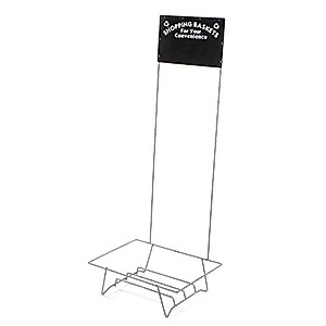 Good L Shopping Basket Stand with Black Sign