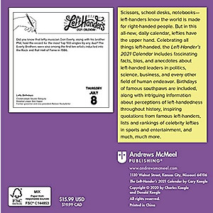 The Left-Hander's 2021 Day-to-Day Calendar