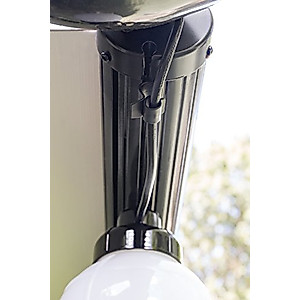 Camco Black Standard Awning Clip for Rope Light - Slides into Awning Roller Bar Channel to Create a Convenient Hook | Two Hanging Positions | Holds Party Lights, RV Lights, String Lights - (42708)